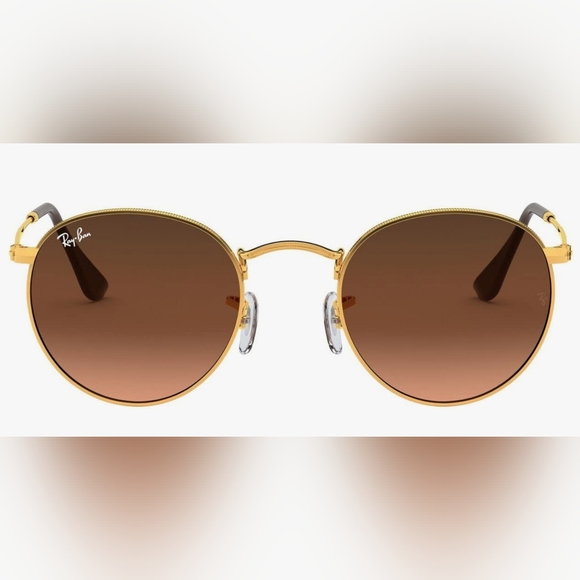 Ray-Ban | Other | Rayban Rb3447 Round Metal Sunglasses Light Bronzepink ...